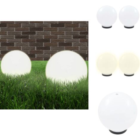 LED-Gartenleuchten 2 Stk. Kugelförmig 25 cm PMMA - LED Gartenleuchte ...