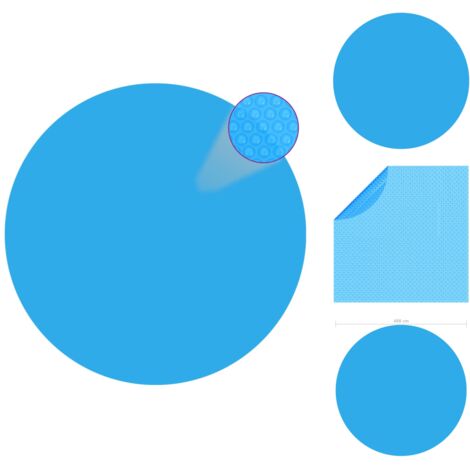 Poolabdeckungen & -unterlagen - Runde Pool-Abdeckung PE Blau 488 cm