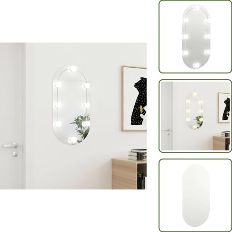 Spiegel mit LED-Leuchten 80x40 cm Glas Oval - Spiegels - LED-Spiegel ...