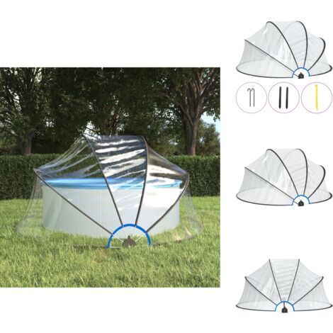 Poolabdeckungen & -unterlagen - Living Pool-Kuppel Rund 315x158 cm PVC