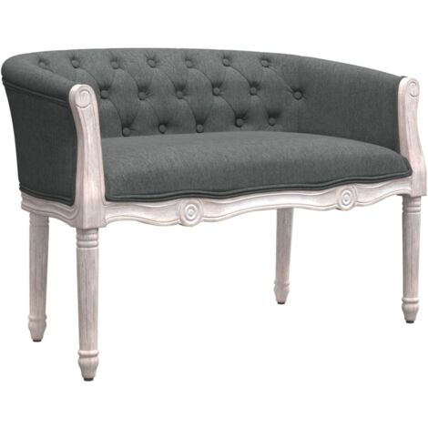 Sitzbänke - Living Sitzbank Dunkelgrau 98x56x69 cm Stoff