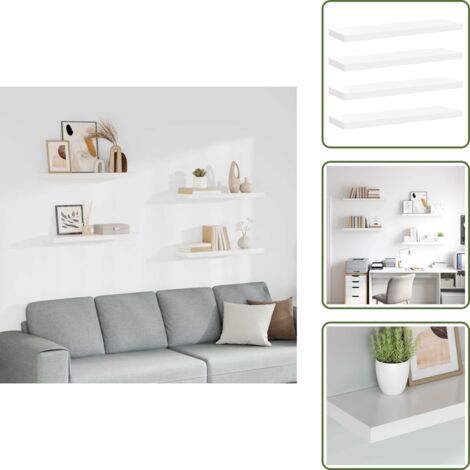Schweberegale 4 Stk. Weiß 80x23,5x3,8 cm MDF - Schweberegale ...