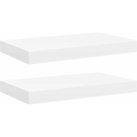 Schweberegale 2 Stk. Weiß 40x23x3,8 cm MDF - Schweberegale - Wandregale ...