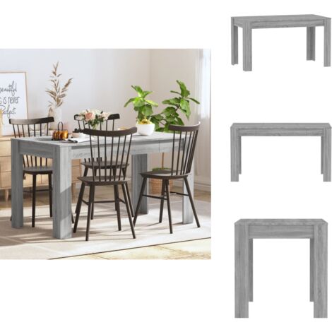 Esstisch Grau Sonoma 140x74,5x76 cm Holzwerkstoff - Esstisch ...