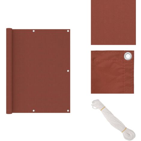 Balkon-Sichtschutz Terrakotta-Rot 120x400 cm Oxford-Gewebe - Balkon ...