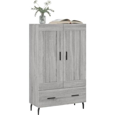 Sideboards - Living Highboard Grau Sonoma 69,5x31x115 cm Holzwerkstoff