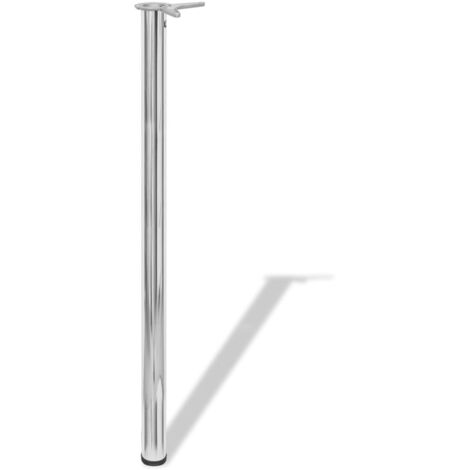 4x höhenverstellbares Tischbein Chrom 1100 mm - Tischbein - Chrom ...