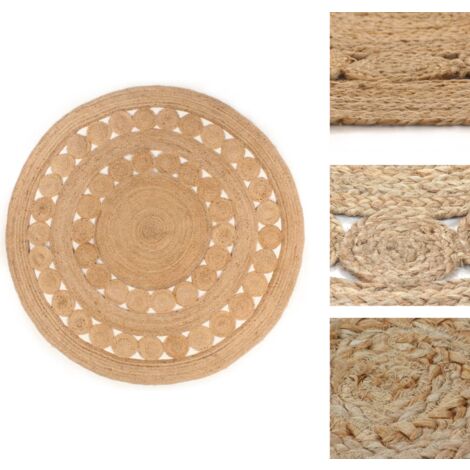 Teppiche - Living Teppich Geflochten Jute 240 cm Rund