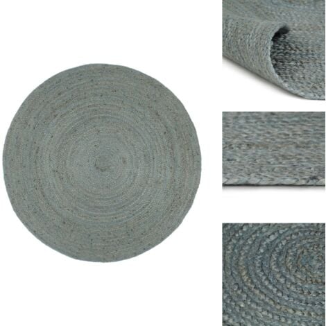 Teppich Handgefertigt Jute Rund 240 cm Olivgrün - Naturfaser Teppich ...