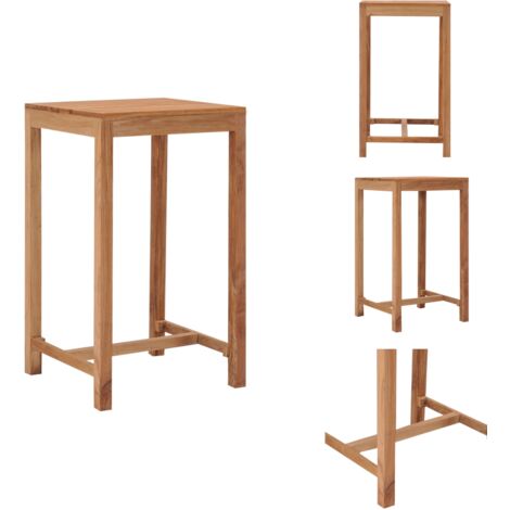 Outdoor-Bartisch 60x60x105 Massivholz Teak - Teakholztresen - Outdoor ...