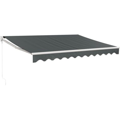 Markisen - Living Markise Einziehbar Anthrazit 3x2,5 m Stoff und Aluminium