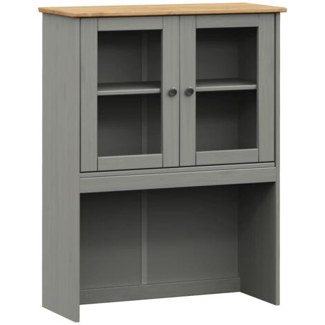 Sideboard-Aufsatz VIGO Grau 78x30x100 cm Massivholz Kiefer - Sideboard ...