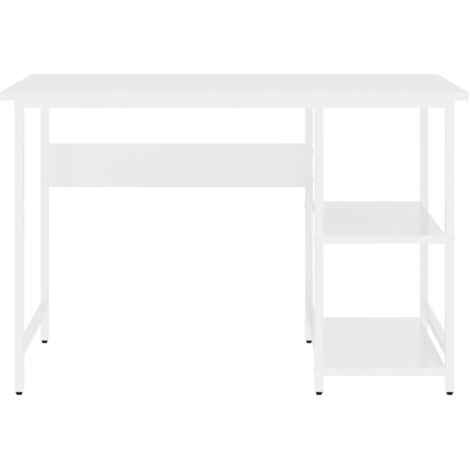 Computertisch Weiß 105x55x72 cm MDF und Metall - PC-Tisch ...