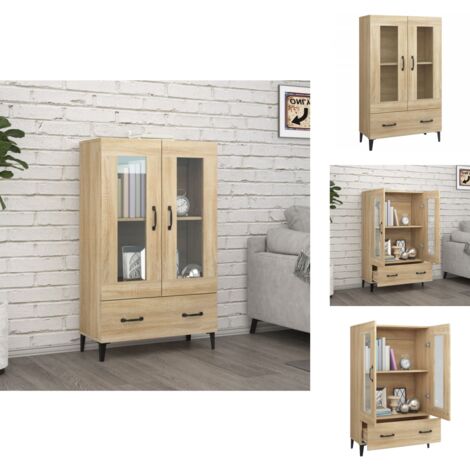 Sideboards - Living Highboard Sonoma-Eiche 70x31x115 cm Holzwerkstoff