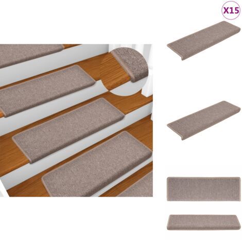 Teppich-Treppenstufen 15 Stk. 65x21x4 cm Hellbraun - Teppich Für ...