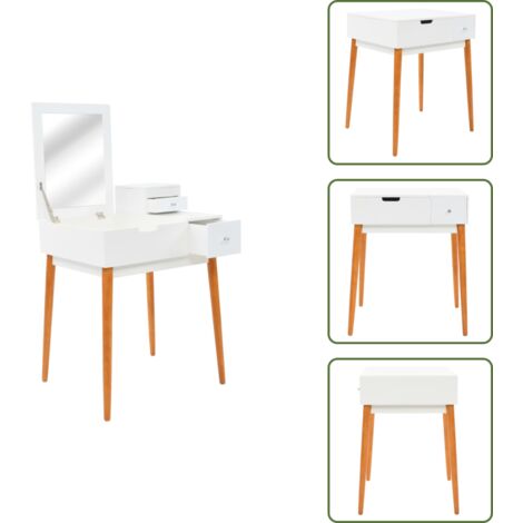 Schminktisch mit Spiegel MDF 60 x 50 x 86 cm - Schminktisch ...