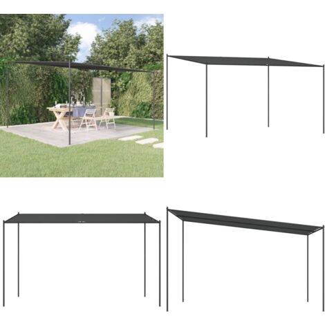Pavillon Anthrazit 4x4 m 180 g/m² Stoff und Stahl - Pavillon ...