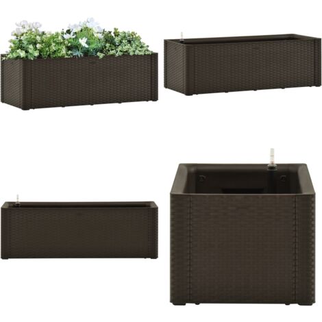 Garten-Hochbeet mit Selbstbewässerungssystem Mokka 100x43x33 cm ...