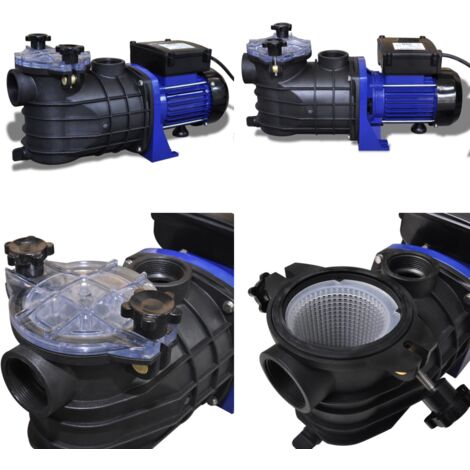 Schwimmbadpumpe Umwälzpumpe Poolpumpe Pumpe elektronik blau 500W - Pool Filterpumpe - Pool ...