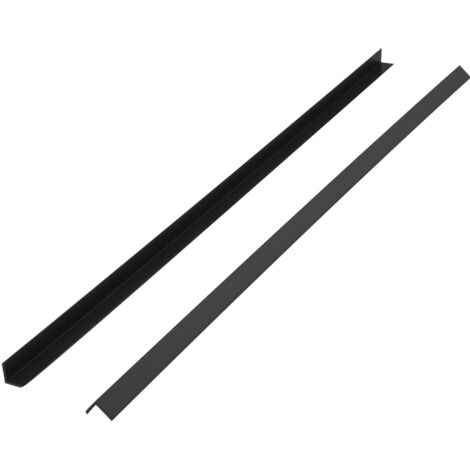 Winkelleisten 5 Stk. WPC 170 cm Schwarz - Terrassenkantenschutz ...