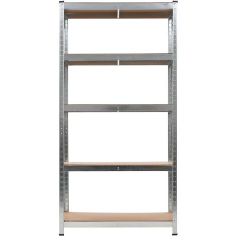 Lagerregale 2 Stk. Silbern - Industrieregal - Metallregal ...