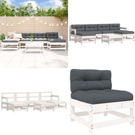 Garten Lounge Set Weiss