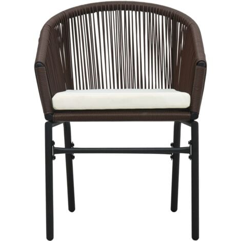 Gartenstühle 2 Stk. Braun PE-Rattan - Gartenstühle - PE-Rattan Möbel ...