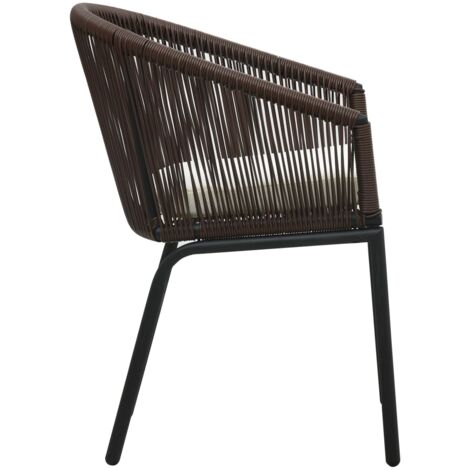 Gartenstühle 2 Stk. Braun PE-Rattan - Gartenstühle - PE-Rattan Möbel ...