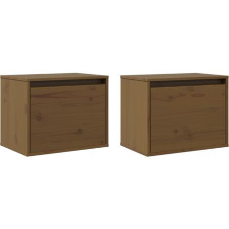 Wandschränke 2 Stk. Honigbraun 45x30x35 cm Massivholz Kiefer ...