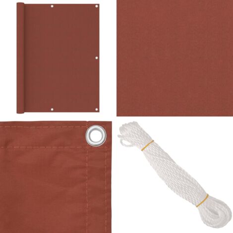 Balkon-Sichtschutz Terrakotta-Rot 120x400 cm Oxford-Gewebe - Balkon ...