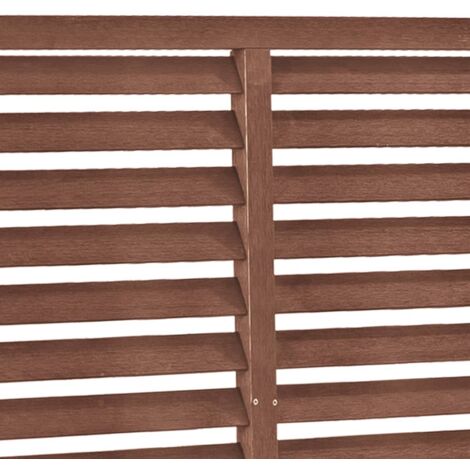 Lamellenzaun WPC 180x180 cm Braun - Holz-Look Zaun - WPC Zaun ...