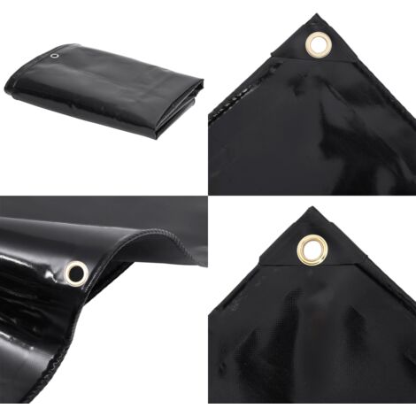 Abdeckplane 650 g/m² 2x3 m Schwarz - Plane - Abdeckplane - Wasserdichte Plane - Outdoor Plane ...