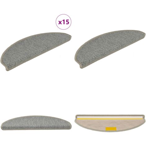 Treppenmatten Selbstklebend Sisal-Look 15 Stk 65x21x4 Hellbeige ...