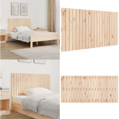 Wand-Kopfteil 127,5x3x60 cm Massivholz Kiefer - Holz Kopfteil ...