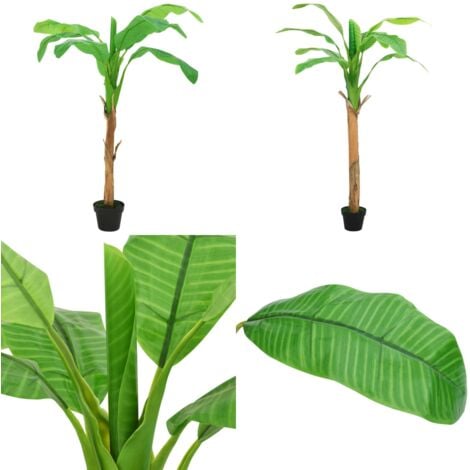 Künstlicher Bananenbaum mit Topf 180 cm Grün - Künstlicher Bananenbaum ...