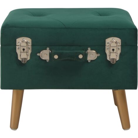 Hocker mit Stauraum 40 cm Grün Samt - Samt Sessel - Beistelltisch ...
