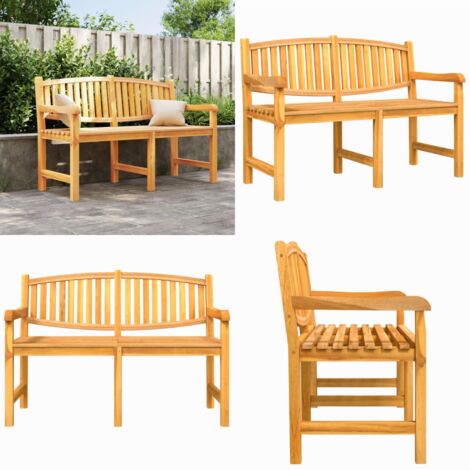 Gartenbank 149,5x60x90 cm Massivholz Teak - Gartenbank - Teakholz Möbel ...