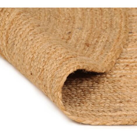 Teppich Jute Geflochten 240 cm Rund - Naturfaser Teppich - Jute Teppich ...