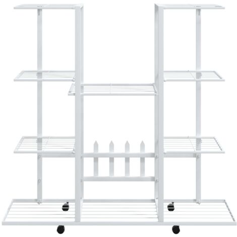 Fabelhafte Pflanzenstander Metall Weiss Bild