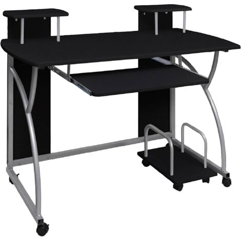 Computertisch Schwarz 110x52x88,5 cm Holzwerkstoff - Schreibtisch ...