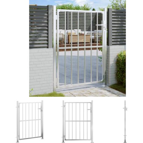 The Living Store Gartentor 100x150 cm Edelstahl - Gartentore