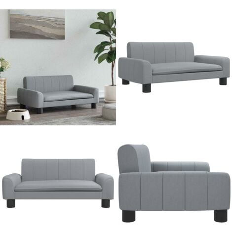 Hundebett Hellgrau 70x45x30 cm Stoff - Hundebett - Haustierbett - Sofabett - Kleines Hundebett ...