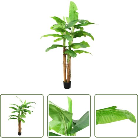 The Living Store Künstlicher Bananenbaum mit Topf 300 cm Grün ...