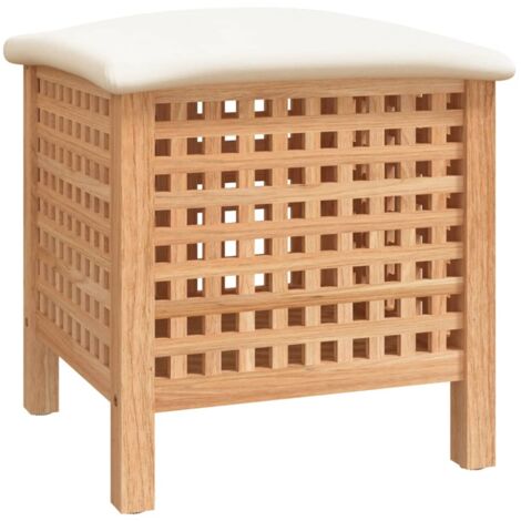 Badhocker 48x47,5x52 cm Massivholz Nussbaum - Badhocker ...
