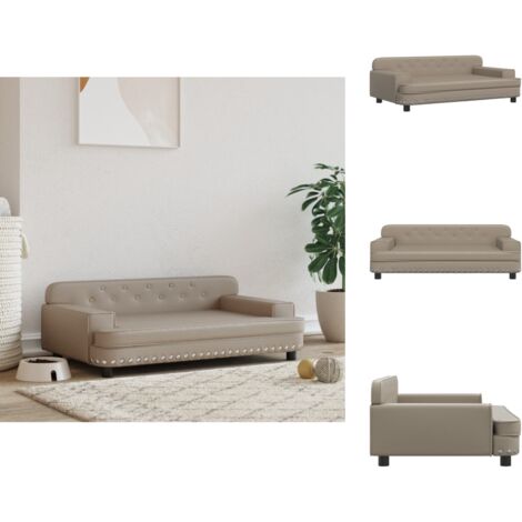 Hundebetten - Living Hundebett Cappuccino-Braun 90x53x30 cm Kunstleder