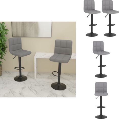 Barhocker 2 Stk. Hellgrau Stoff - Barhocker - Sitzgelegenheiten ...