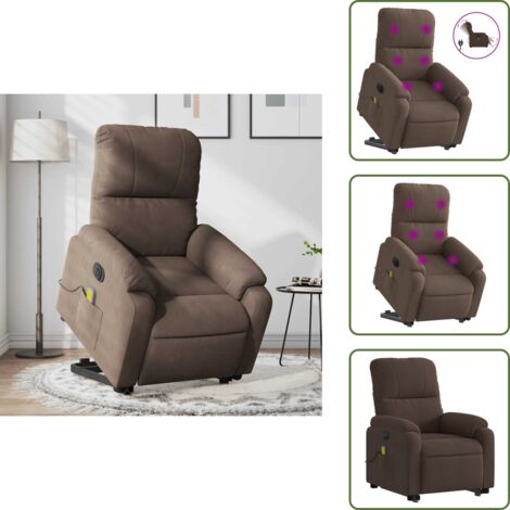 The Living Store Massagesessel Aufstehhilfe Elektrisch Braun ...