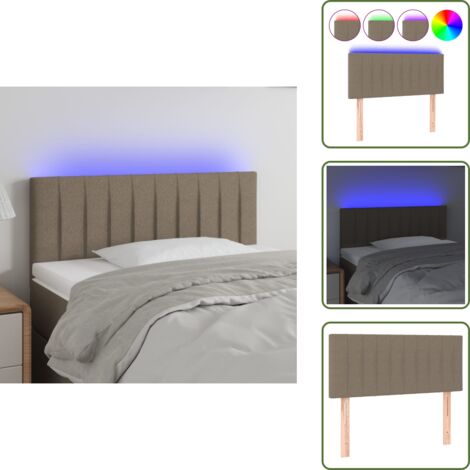 LED Kopfteil Taupe 80x5x78/88 cm Stoff - LED Kopfteil - Bett-Kopfteil ...