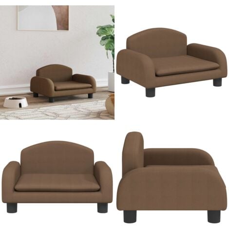 Hundebett Braun 50x40x30 cm Stoff - Hundebett - Haustierbett - Hundeliege - Sofabett Für Hunde ...