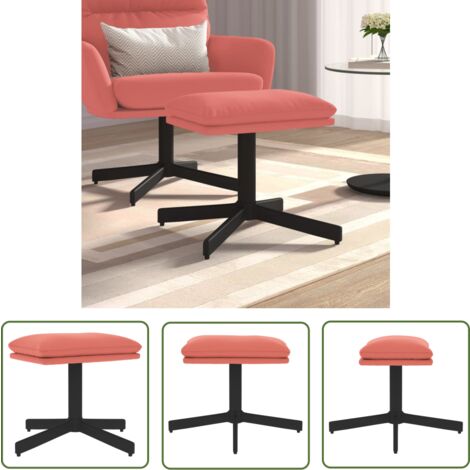 The Living Store Fußhocker Rosa 60x60x36 cm Samt - Samtsofa - Rosa ...